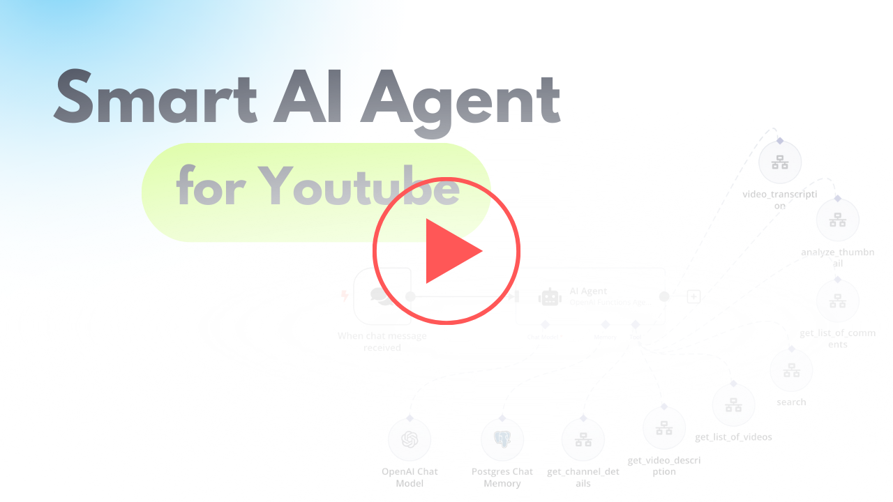 Extract insights & analyse YouTube comments via AI Agent chat | n8n workflow template